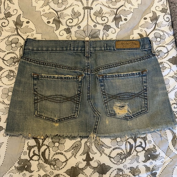 Abercrombie & Fitch | Skirts | Abercrombie Fitch 200s Distressed Denim ...